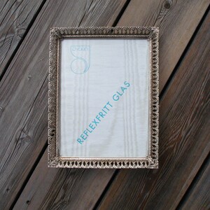 Large Vintage 70s Brass Photo Picture Frame With Glass, Ornate Picture ...