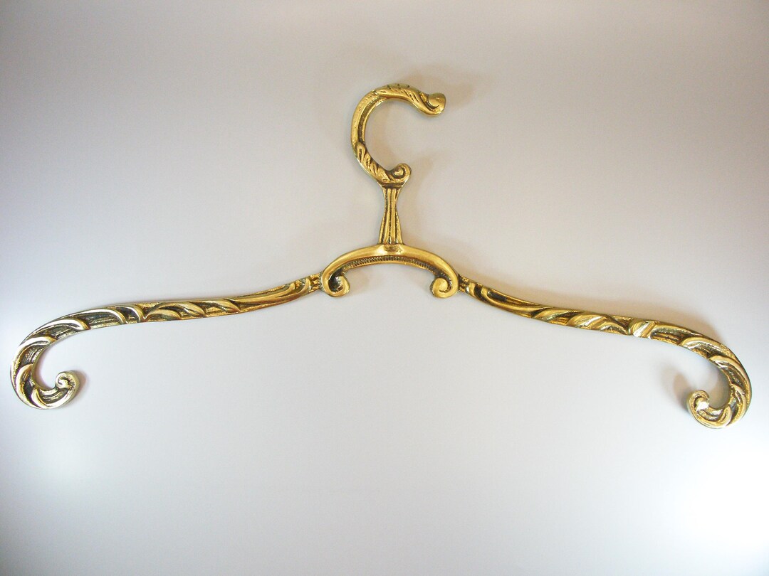 Vintage Brass Hanger, Vintage Brass Clothes Hangers, Brass Coat Hanger ...