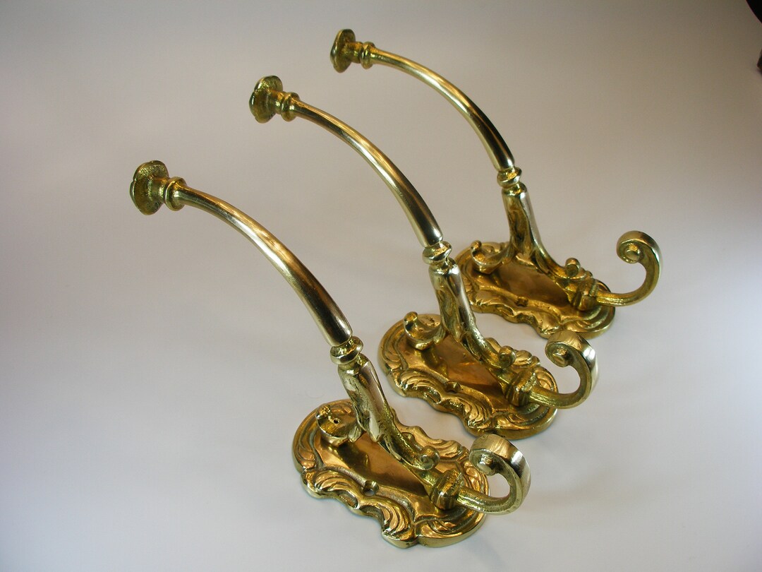3pcs Brass Hooks, Entryway Hooks, Vintage Hooks, Brass Hanger, Home ...