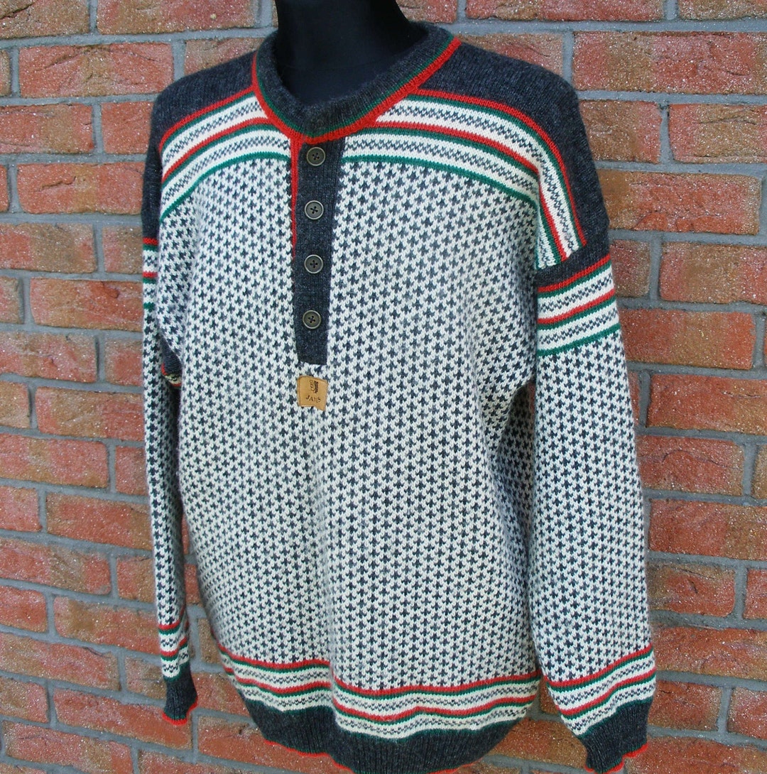 JANUS Nordic XL Pure Wool Sweater-norwegian Sweater-scandinavian ...