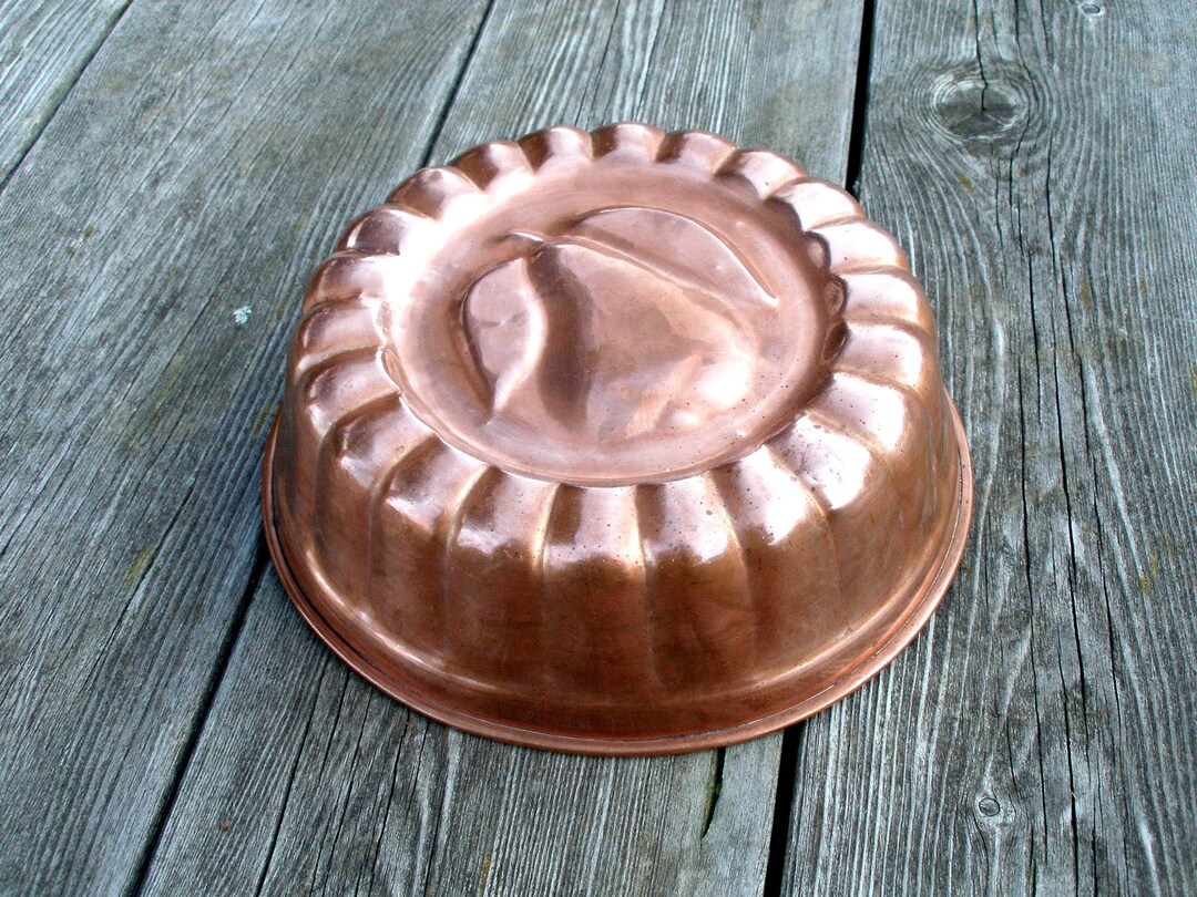 7.75" Copper Baking Form – Vintage Cake Form Fruit Peach – Pudding Mold ...