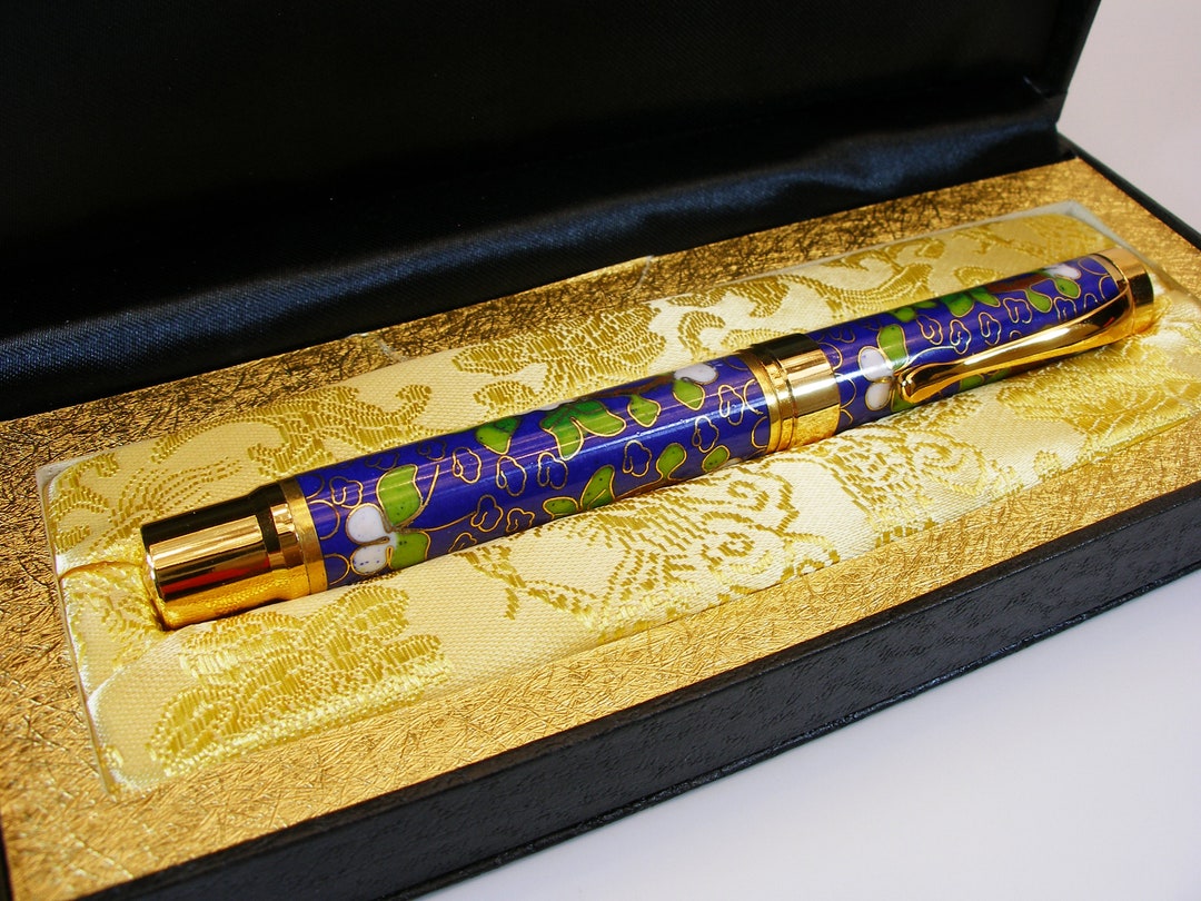 Fountain Pen, 18kgp Plated Nib, Cloisonne Enamel, Iridium Point ...