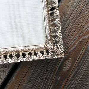 Large Vintage 70s Brass Photo Picture Frame With Glass, Ornate Picture ...