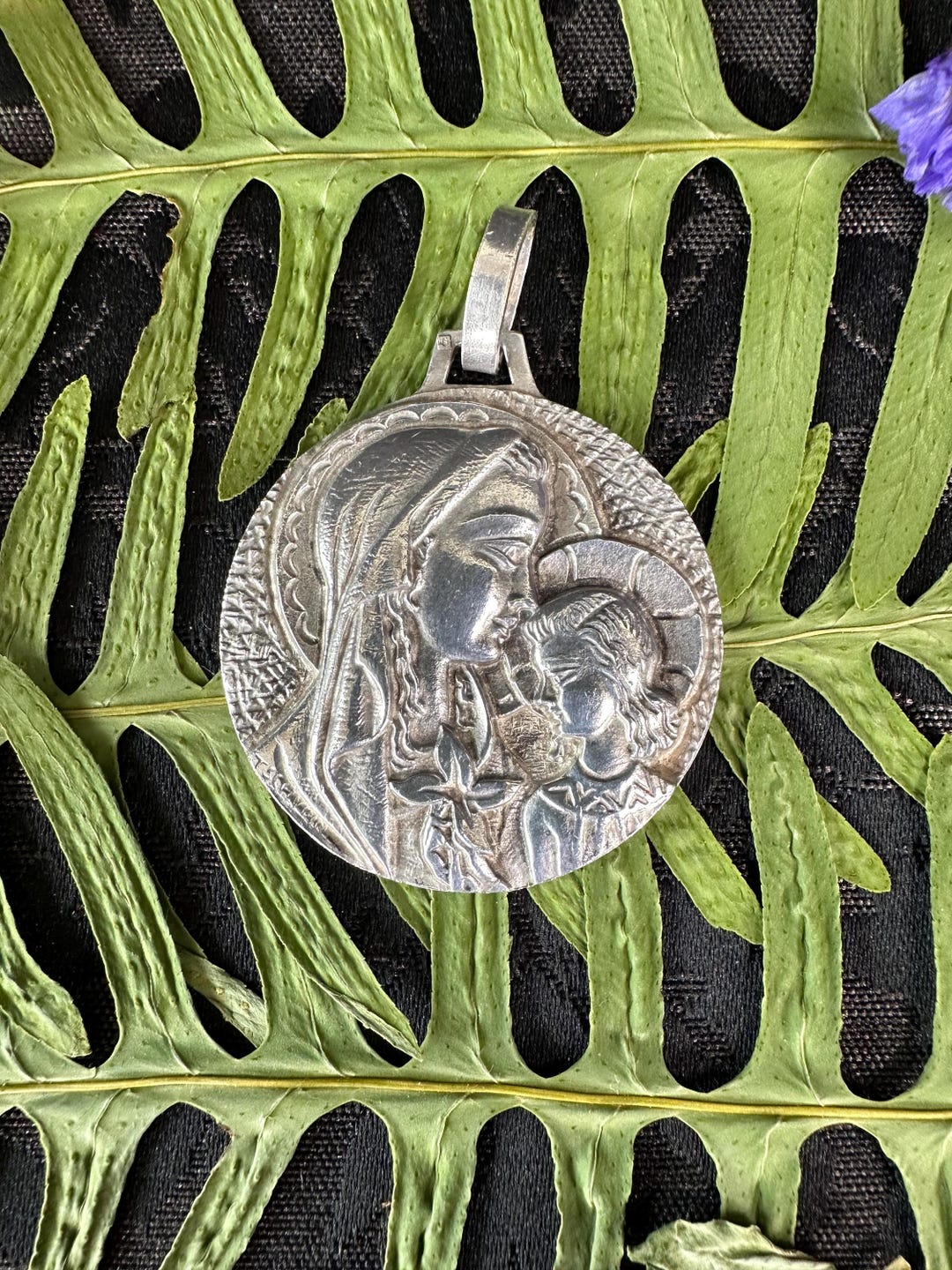 Saint Ann Medal by Tschudin, French Modernist Large Silver Medallion ...