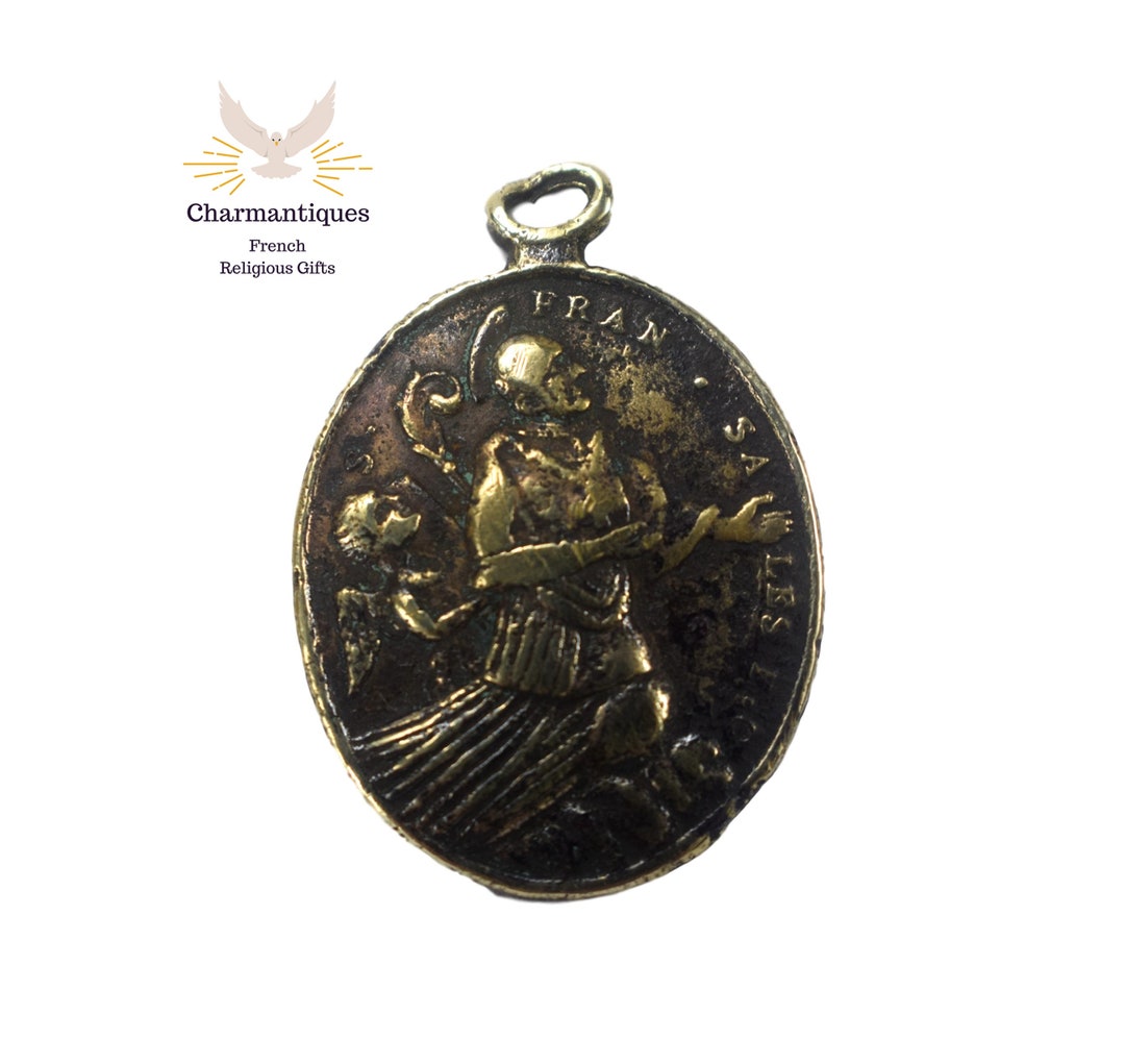 Saint Francis De Sales and St Francis De Chantal Medal, Old French ...
