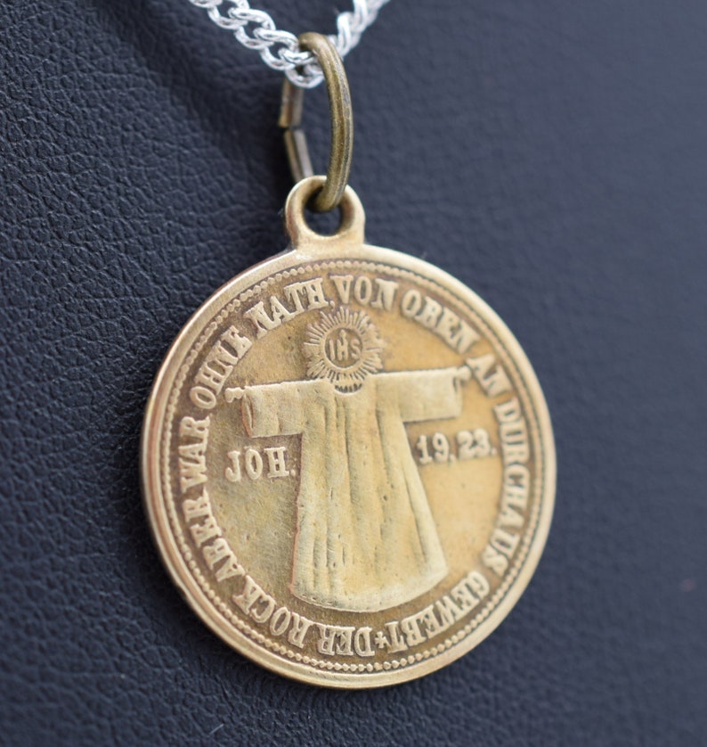 Antique Holy Tunic of Jesus Christ Reliquary Medal, the Seamless Robe ...