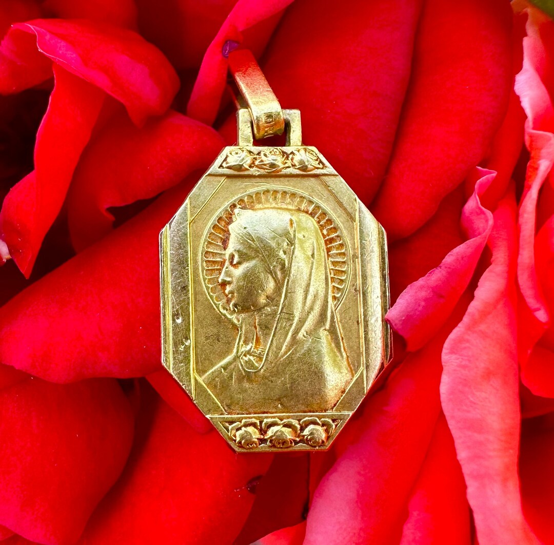 Beautiful Art Deco 1930s Gold Filled Mary Pendant, Gift for Her ...