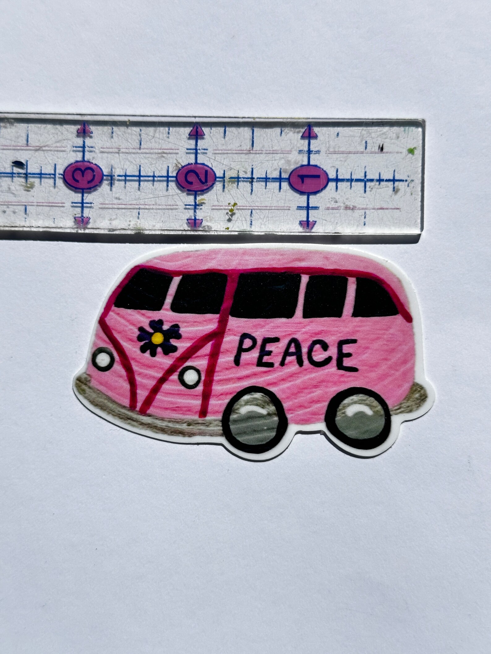 Pink VW Bus Vinyl Sticker High Quality – Original Design - Water Bottle ...
