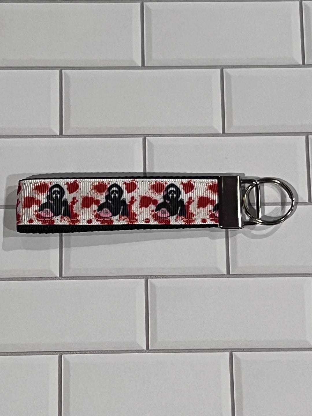 Scream Ghostface Inspired Ribbon Keychain - Etsy