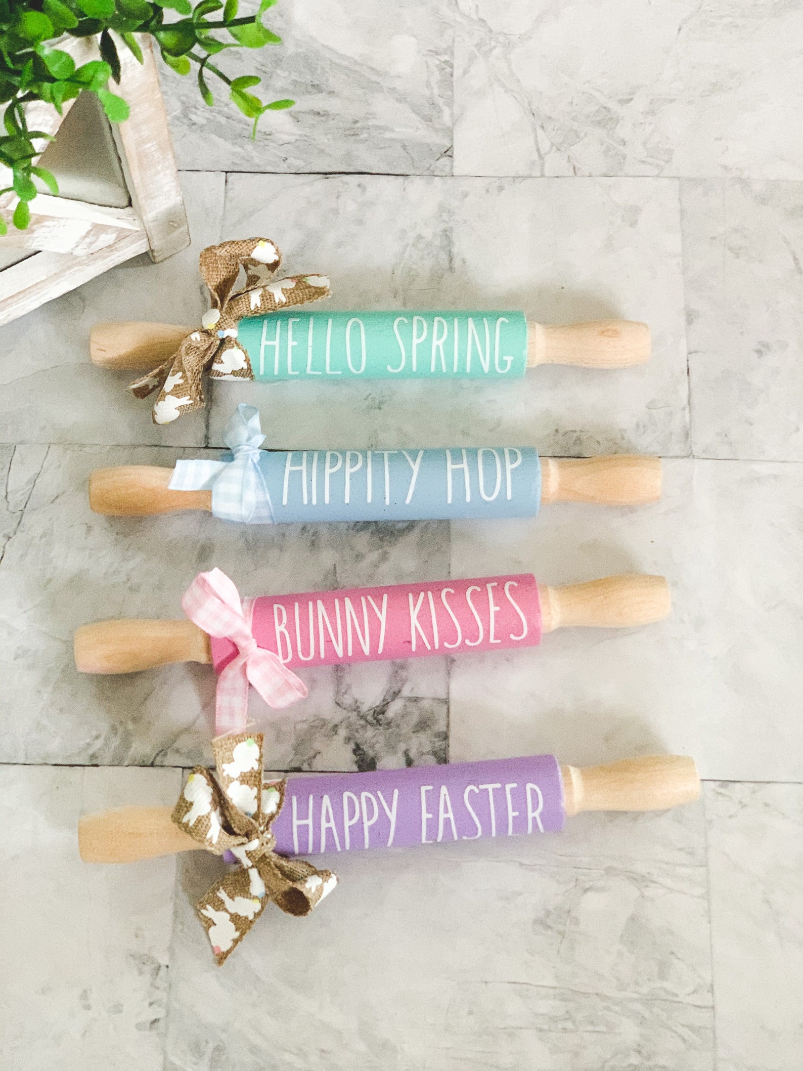 Rae Dunn Inspired Mini Rolling Pins, Easter Rolling Pins, Easter Decor ...