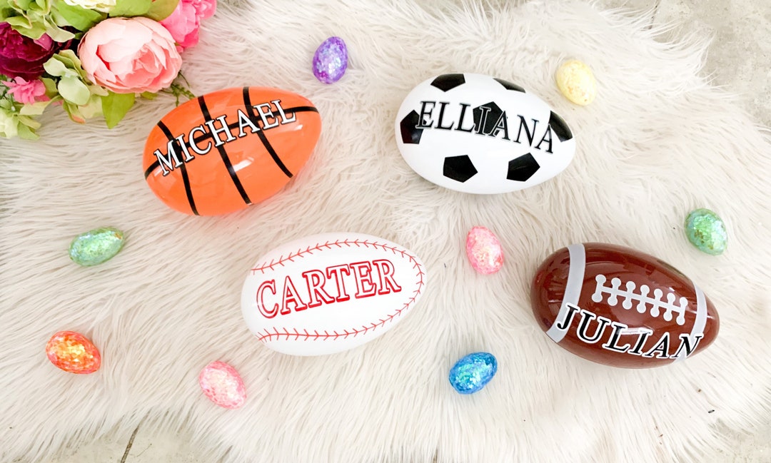 Personalized Jumbo Sport Easter Egg, Sport Easter Egg, Easter Bunny ...