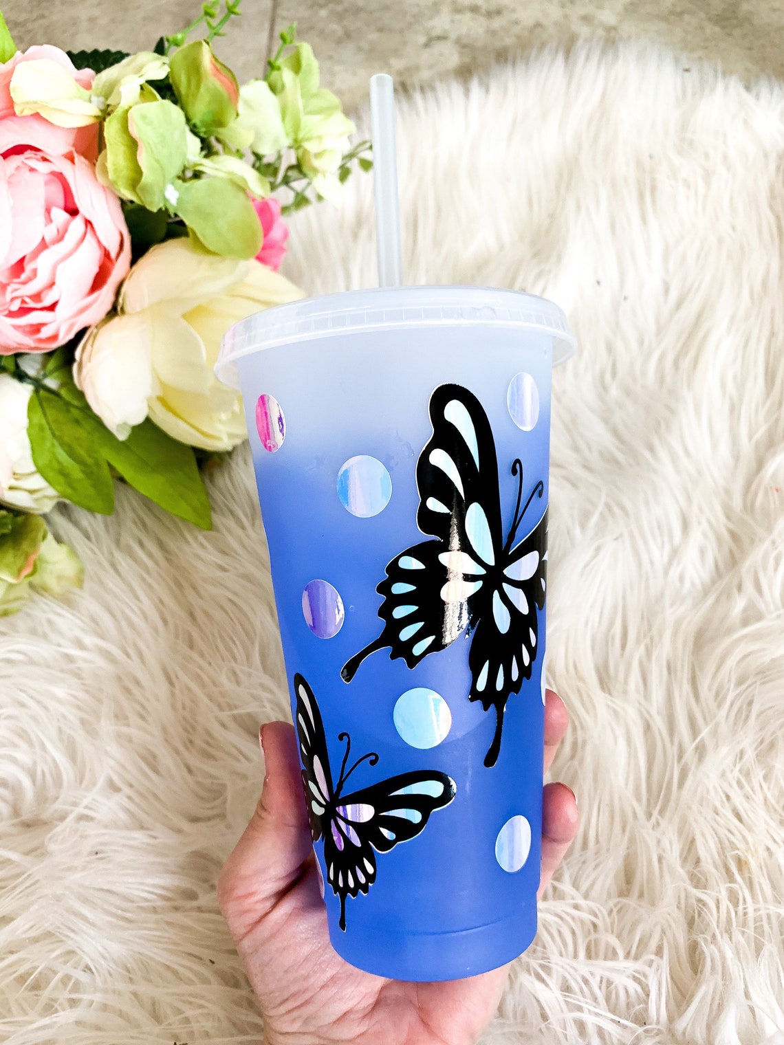 Color Changing Cups, Cold Cups, Butterfly Cold Cup, Butterfly Tumbler ...