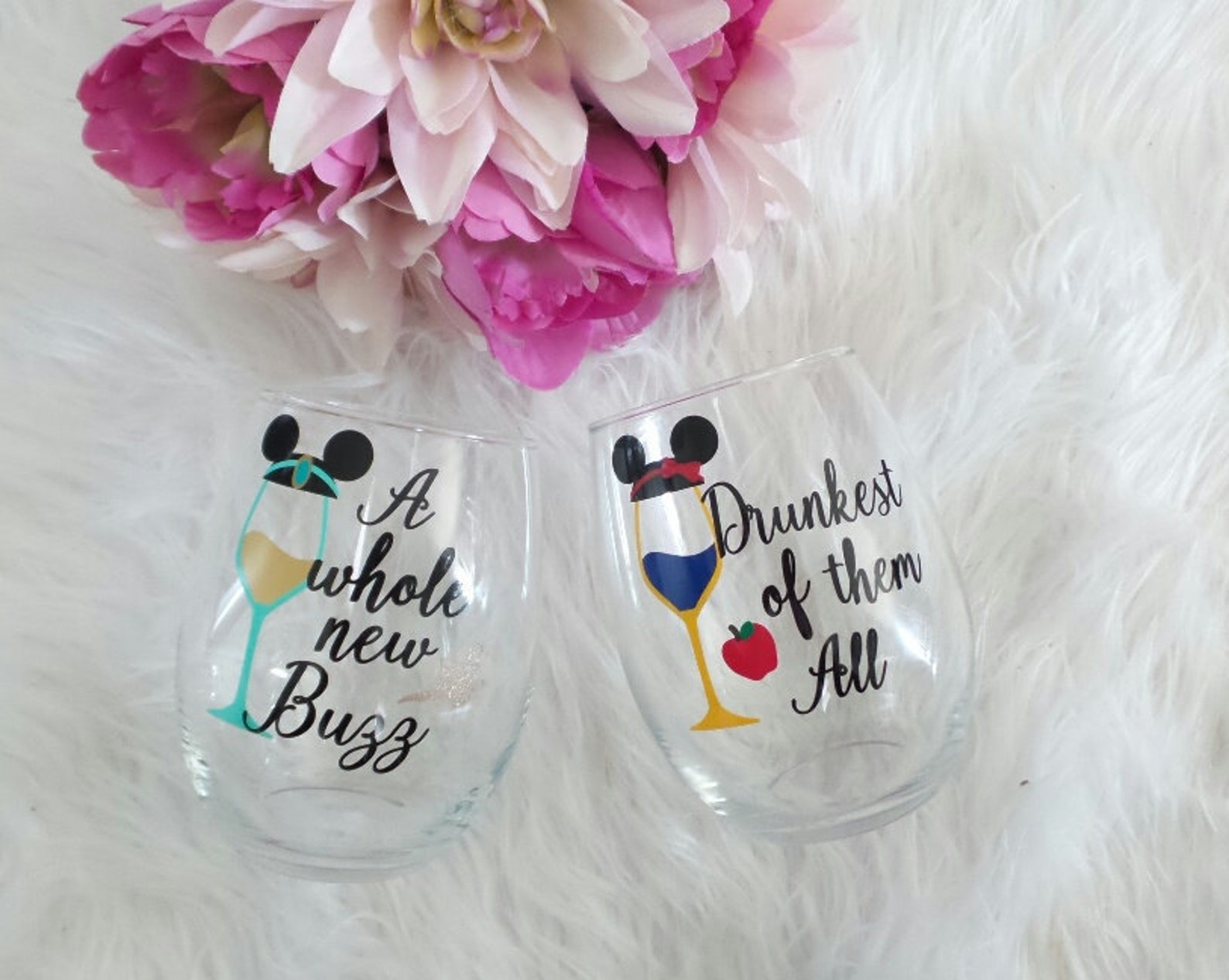 Disney Princess Inspired Wine GlassesDisney princess wine | Etsy