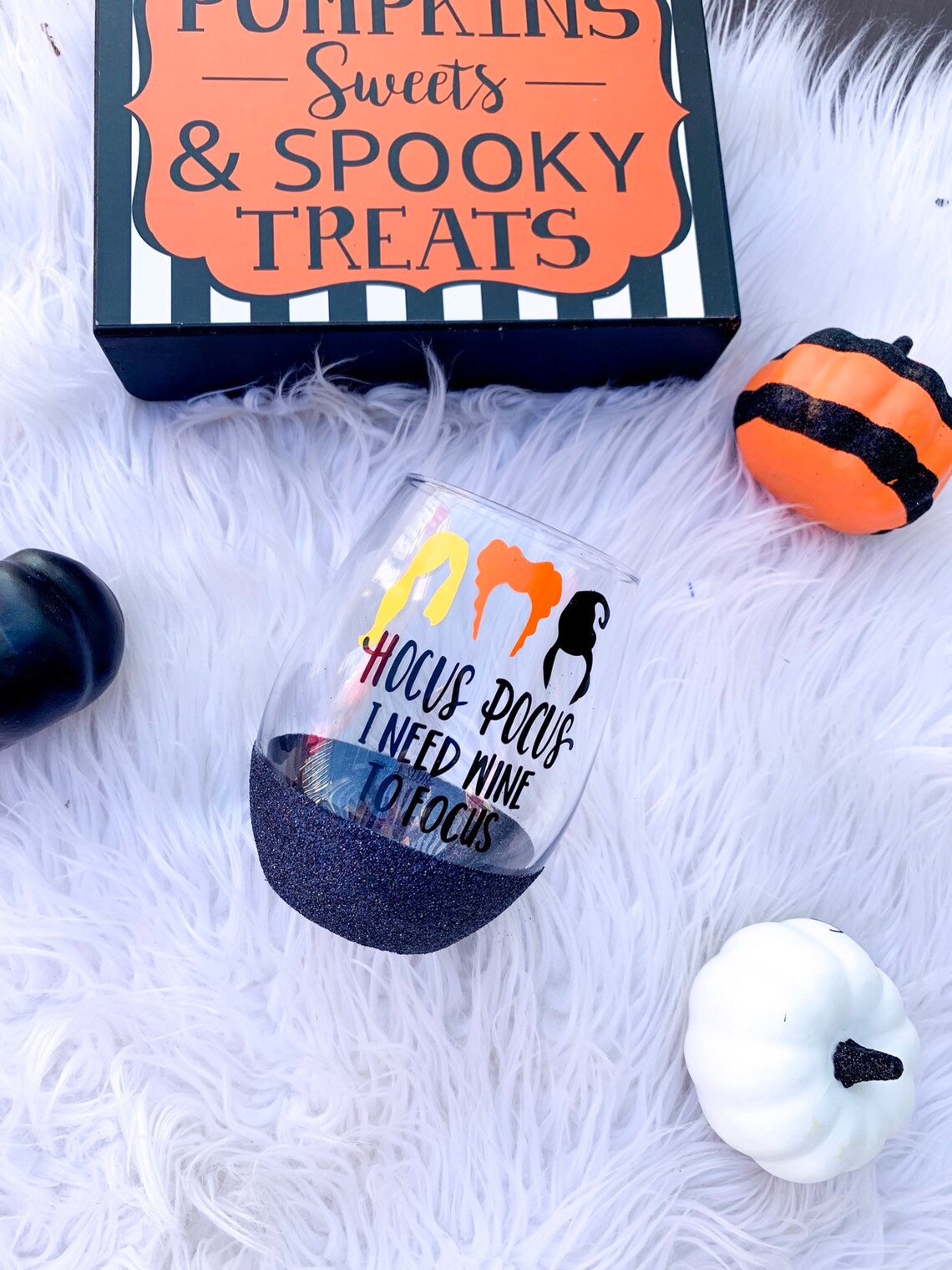 Hocus Pocus Inspired Wine Glass hocus Pocus I Need Wine to - Etsy