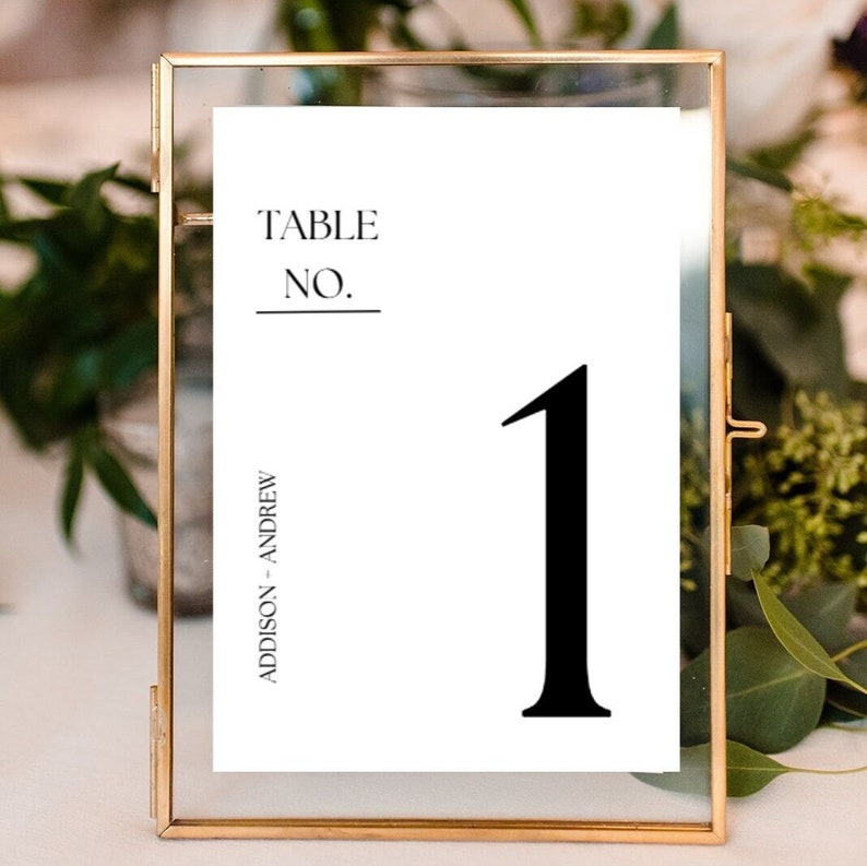 Wedding Table Numbers - Etsy