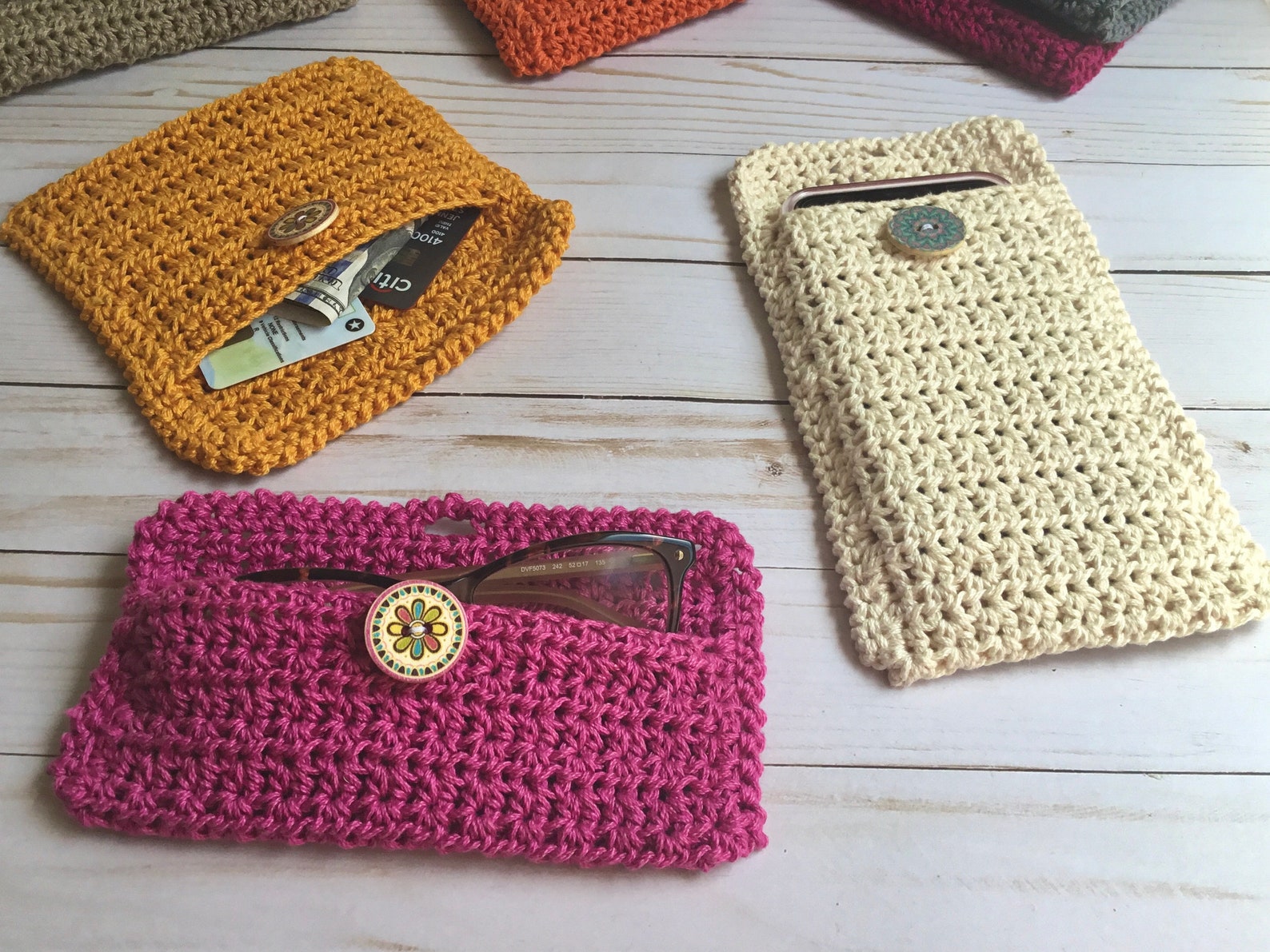 Soft Crocheted Phone Pouch Protective Phone Case Soft | Etsy
