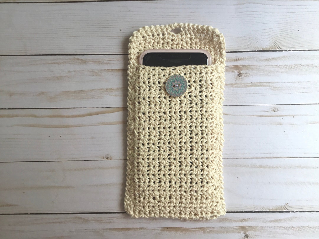 Crocheted Phone Pouch: Mercerized Cotton Protective Case - Etsy