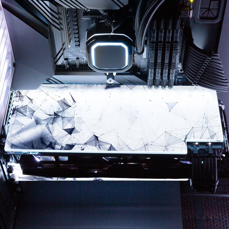 Custom RGB GPU backplate Spectrum White | Etsy