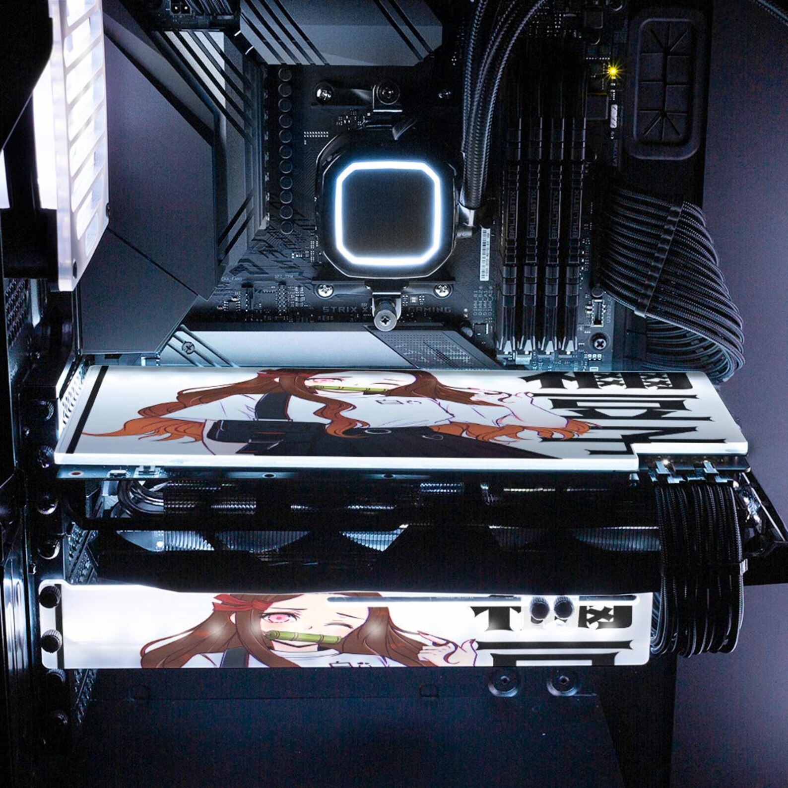 Custom RGB GPU backplate Anime School Artist Yacilart | Etsy