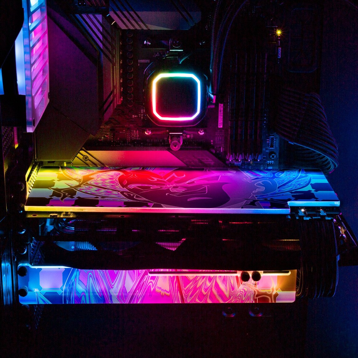 RGB GPU Support Bracket by V1tech Dark Impact artist - Etsy