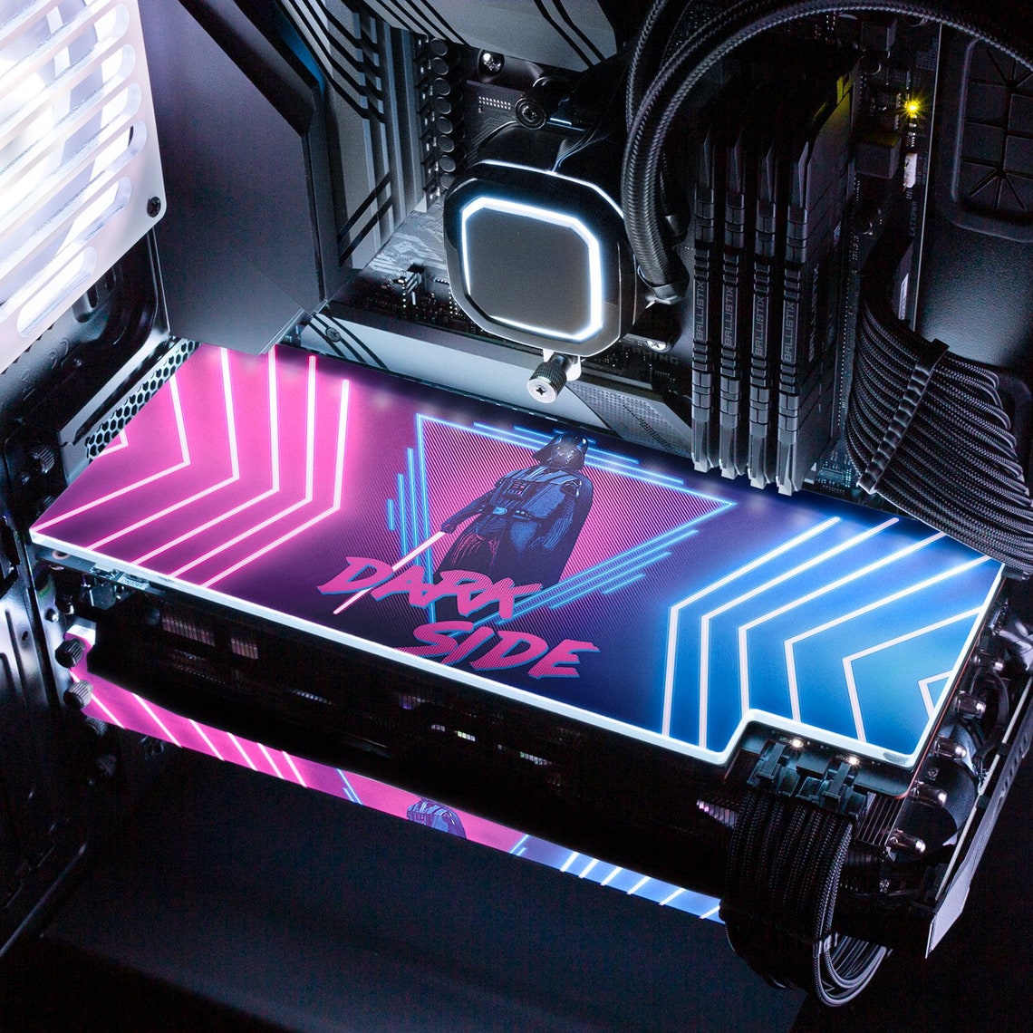 Custom RGB GPU Backplate Dark Side Artist Ddjvigo | Etsy