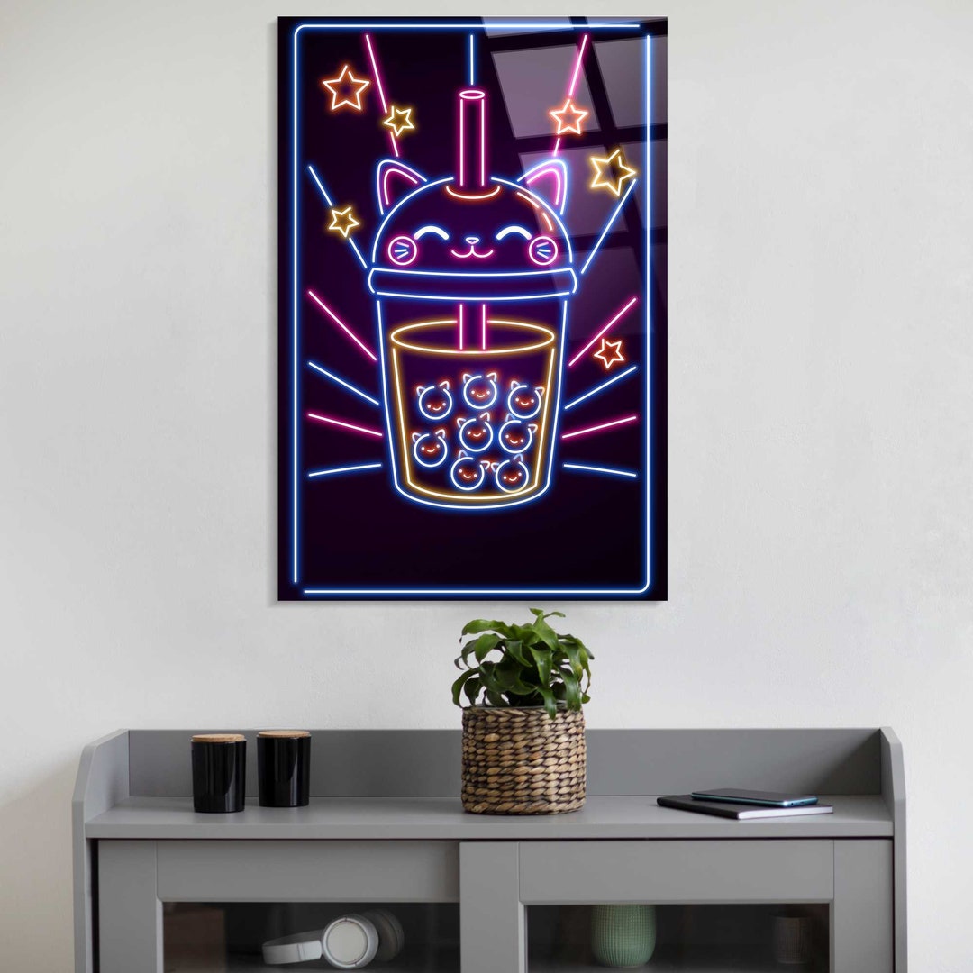 V1tech Plexi Glass Wall Art Neon Inspired Cute Shatter Resistant Glossy ...