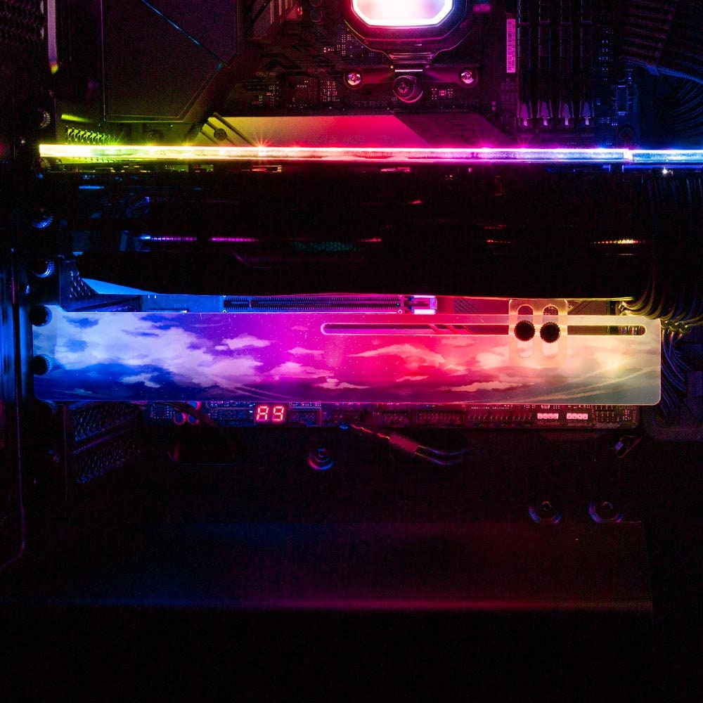 RGB GPU Support Bracket Anime Sky By V1Tech Artist Syertse | Etsy
