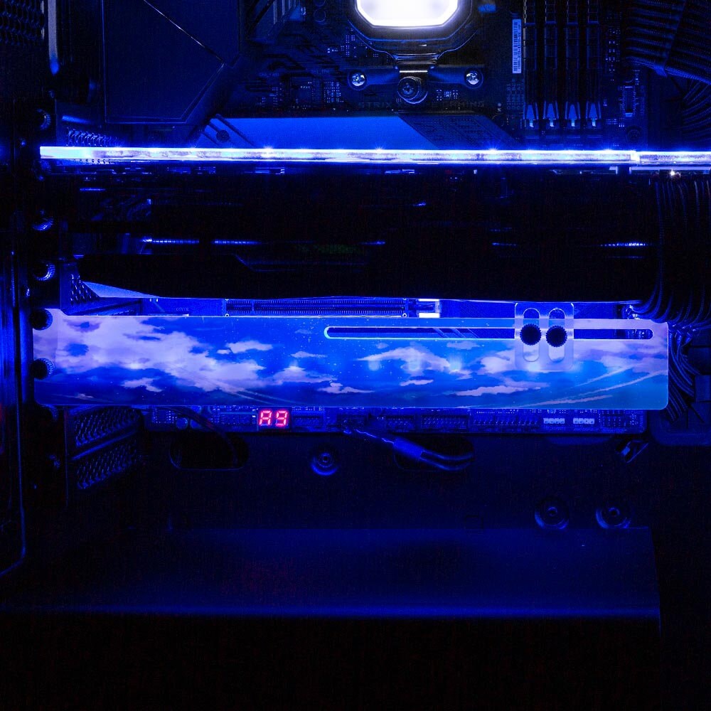 RGB GPU Support Bracket Anime Sky By V1Tech Artist Syertse | Etsy