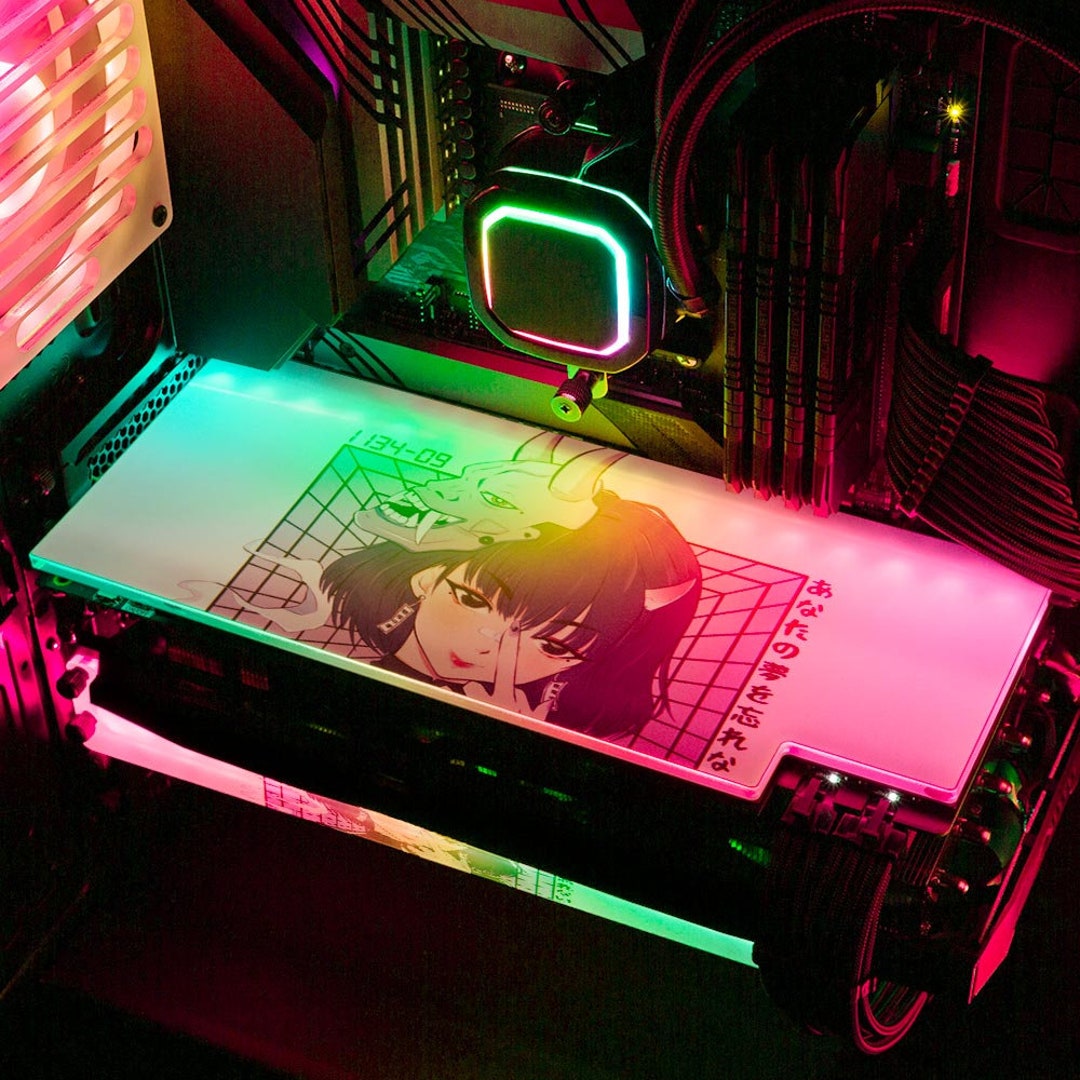 Custom RGB GPU Backplate Aesthetic Demon artist Yacilart - Etsy Canada