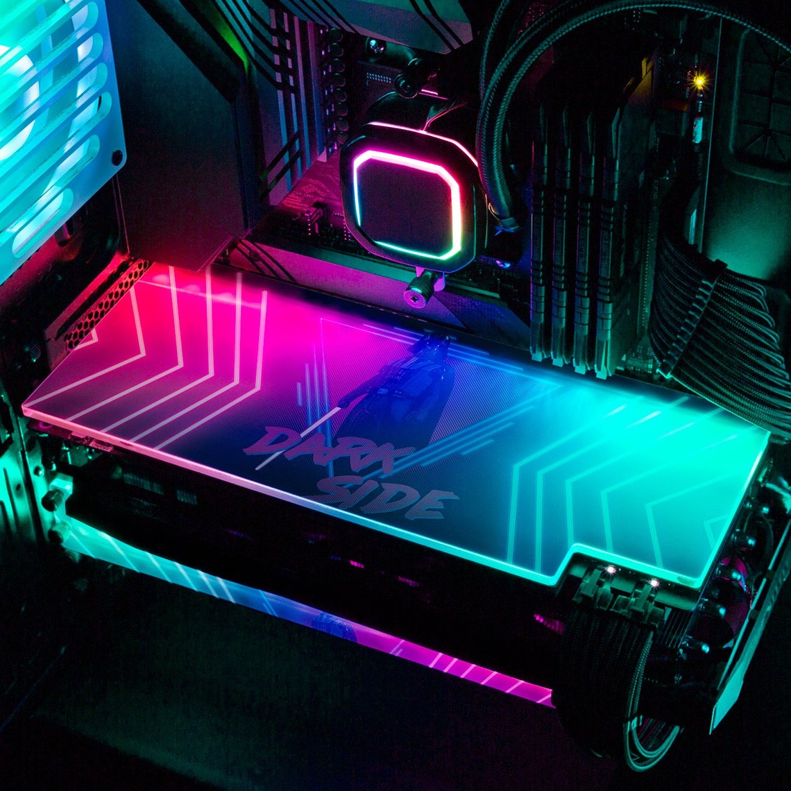 Custom RGB GPU Backplate Dark Side Artist Ddjvigo - Etsy