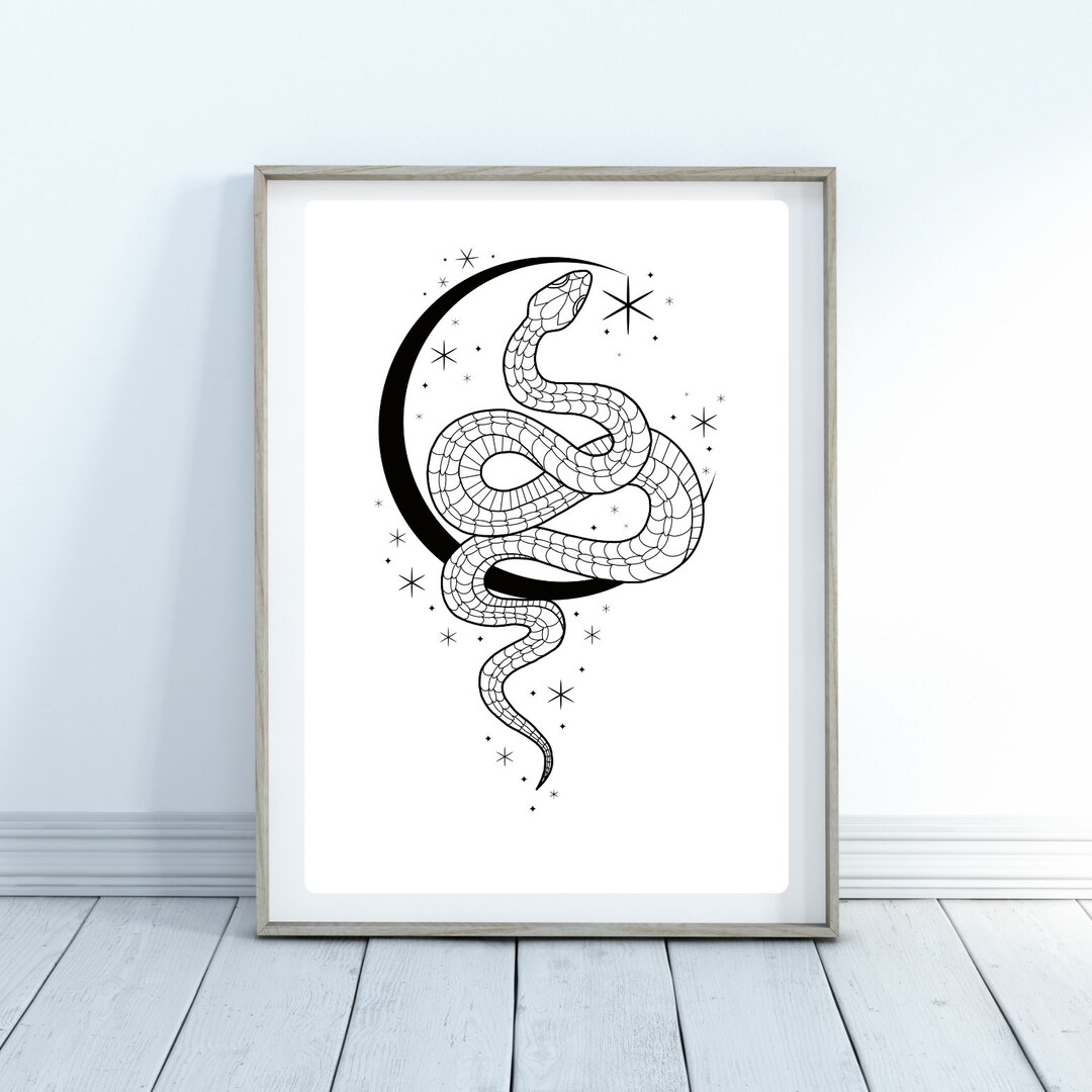 Lunar Snake | Wall Poster | Digital Download - Etsy