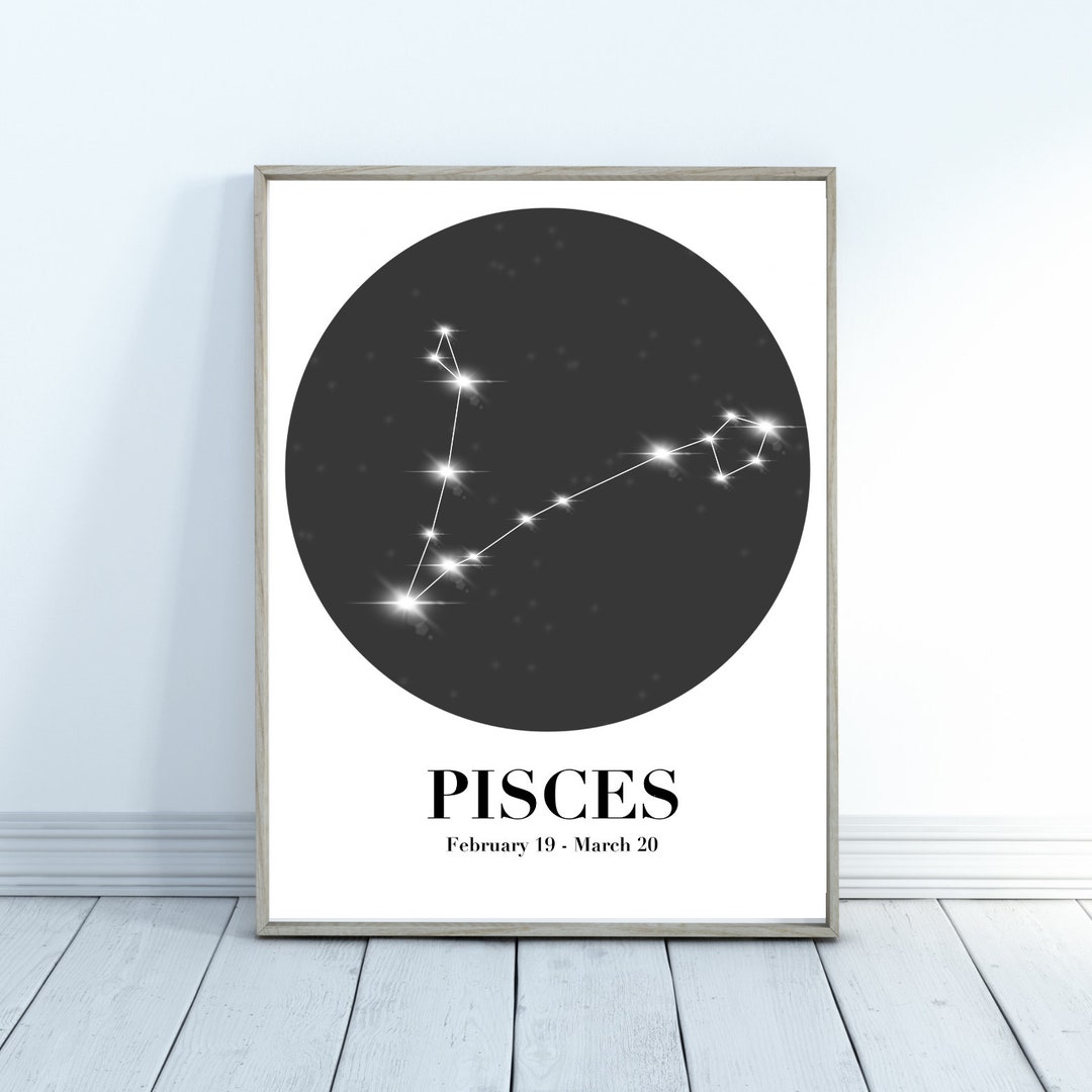 Sternbild Fische | Fische Sternzeichen | Fische Astrologie Poster ...