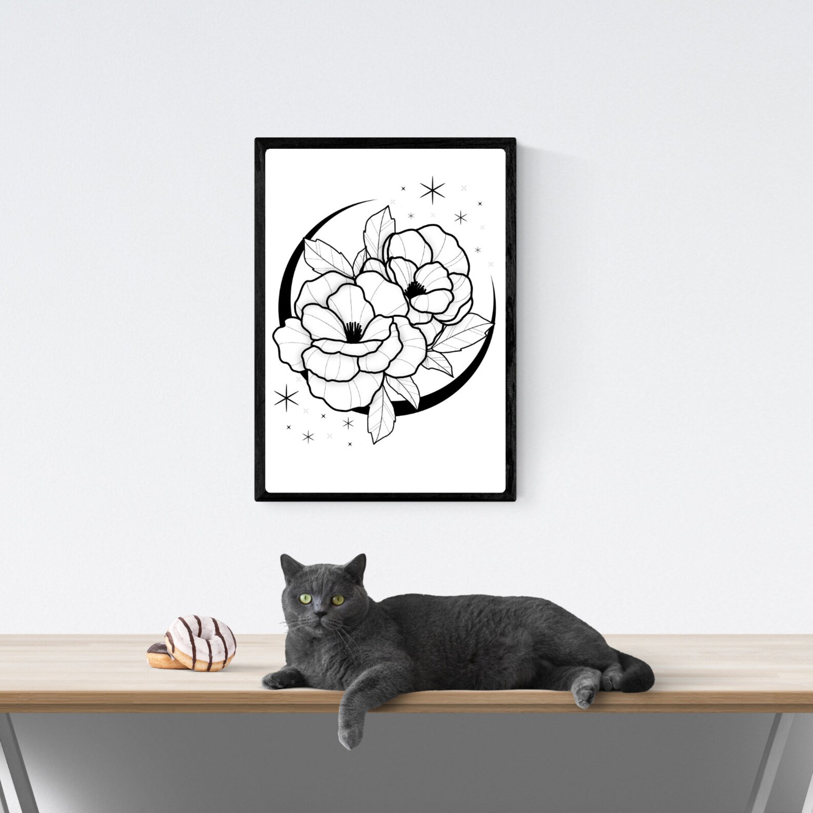 Flower Moon | Wall Poster | Digital Download - Etsy