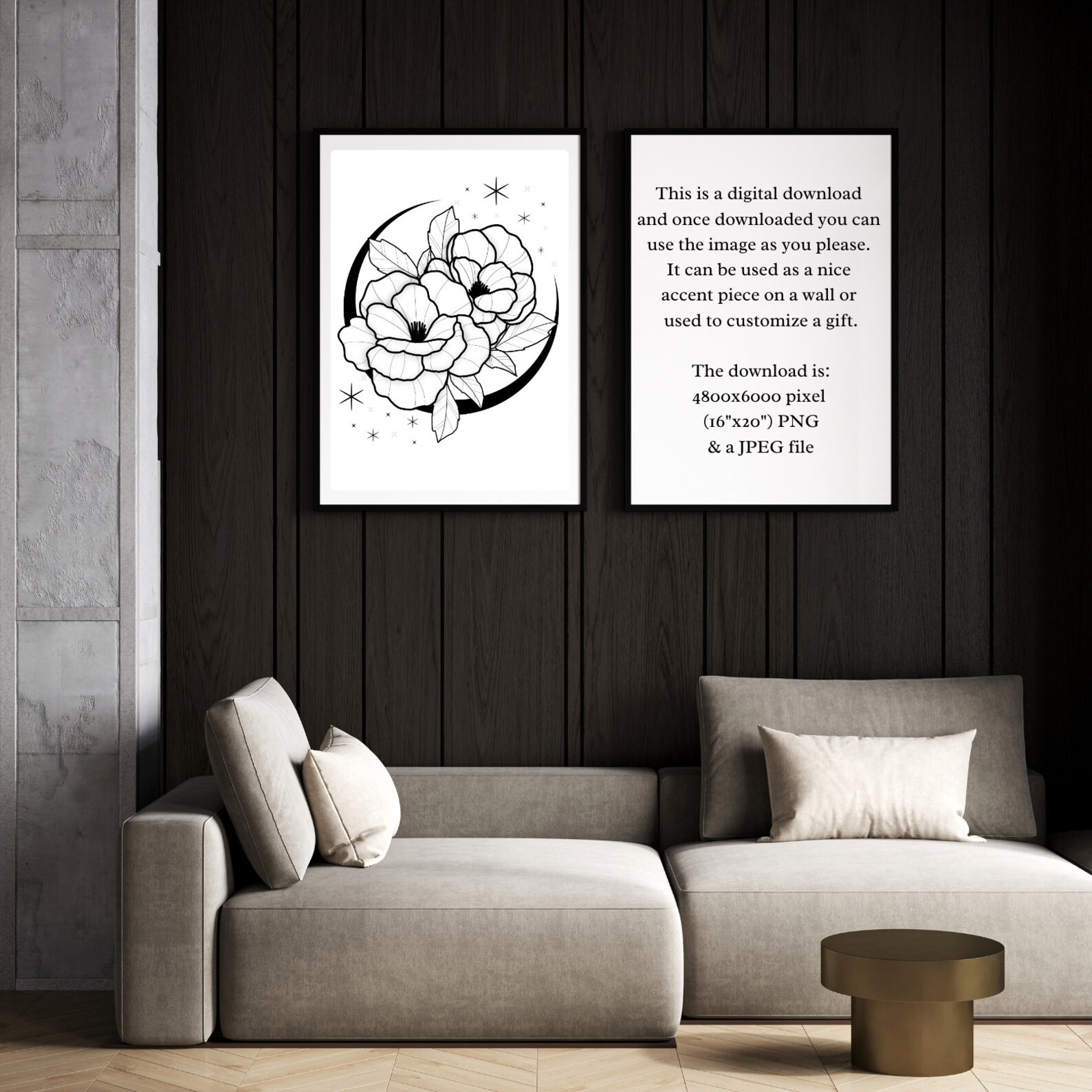 Flower Moon | Wall Poster | Digital Download - Etsy