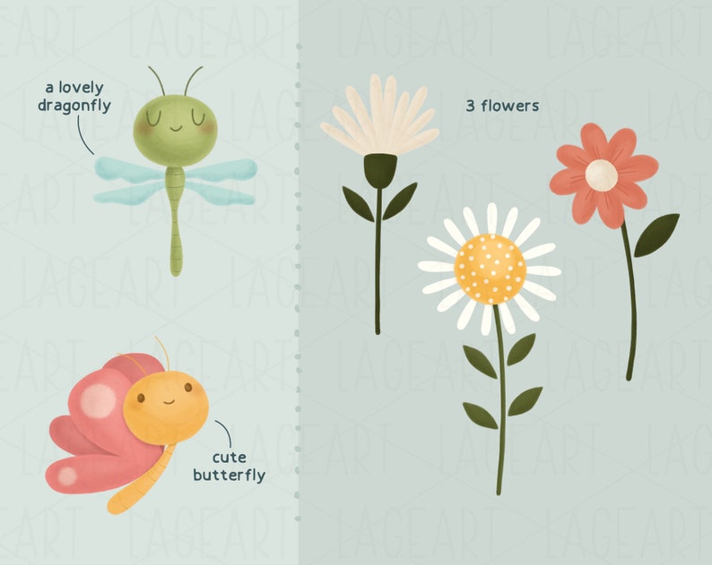 Bugs and Insects Clipart Set / Ant PNG / Cute Butterfly / Bee ...