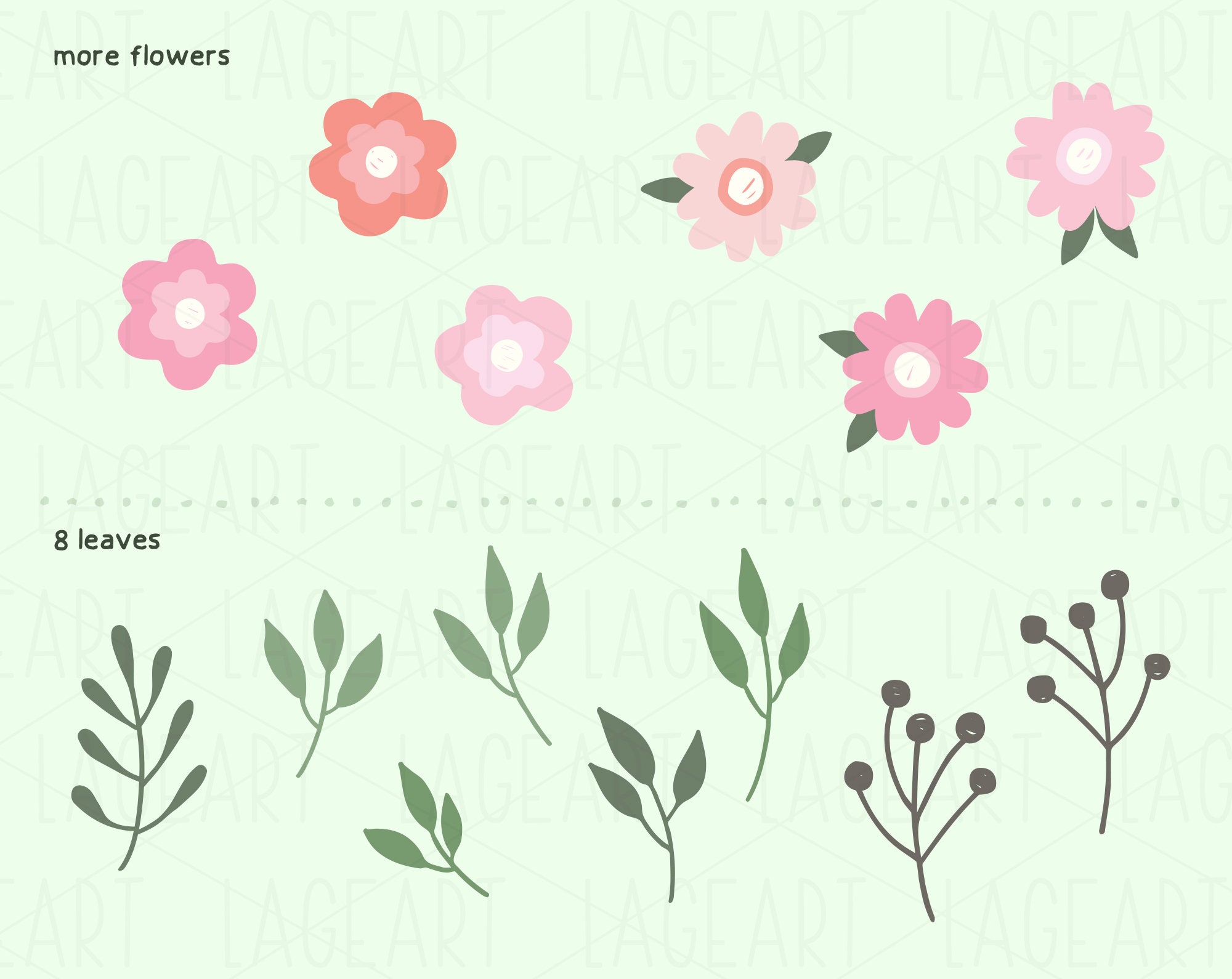 Spring Clipart / Flowers Clipart Set / Bouquet PNG / Wreath ...