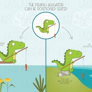 Bayou Alligator Clipart Set / Adorable Alligators and Birds / Perfect ...