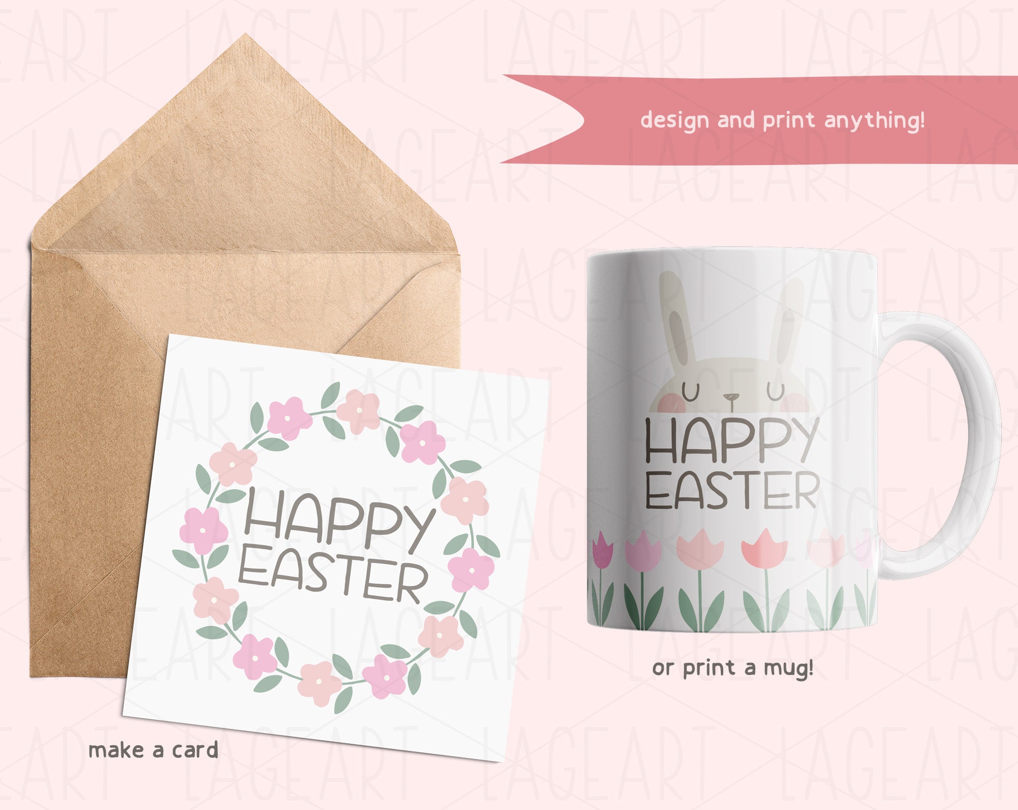 Cute Easter Borders Frames / Bunny Ears / Chick / Carrot / Spring ...