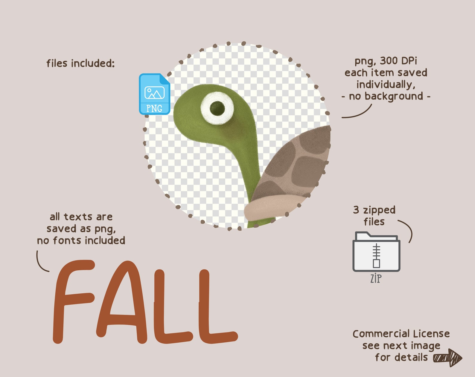 Fall Turtles Clipart Set / PNG / Cute Turtle / Flower - Etsy UK