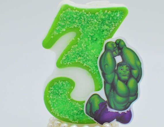 Hulk birthday candle / birthday candle hulk / hulk birthday | Etsy