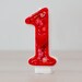 Red Girls 1 Birthday Candle Party Decorations/ Heart Number - Etsy