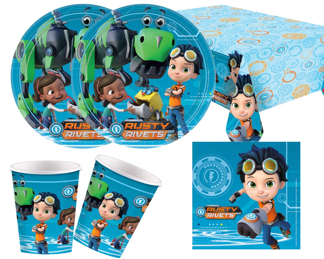 Rusty Rivets Birthday Paper Party Supplies Plates, Napkins, Cups ...