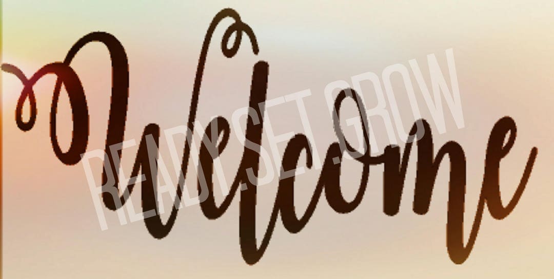 SVG File: Welcome - Etsy