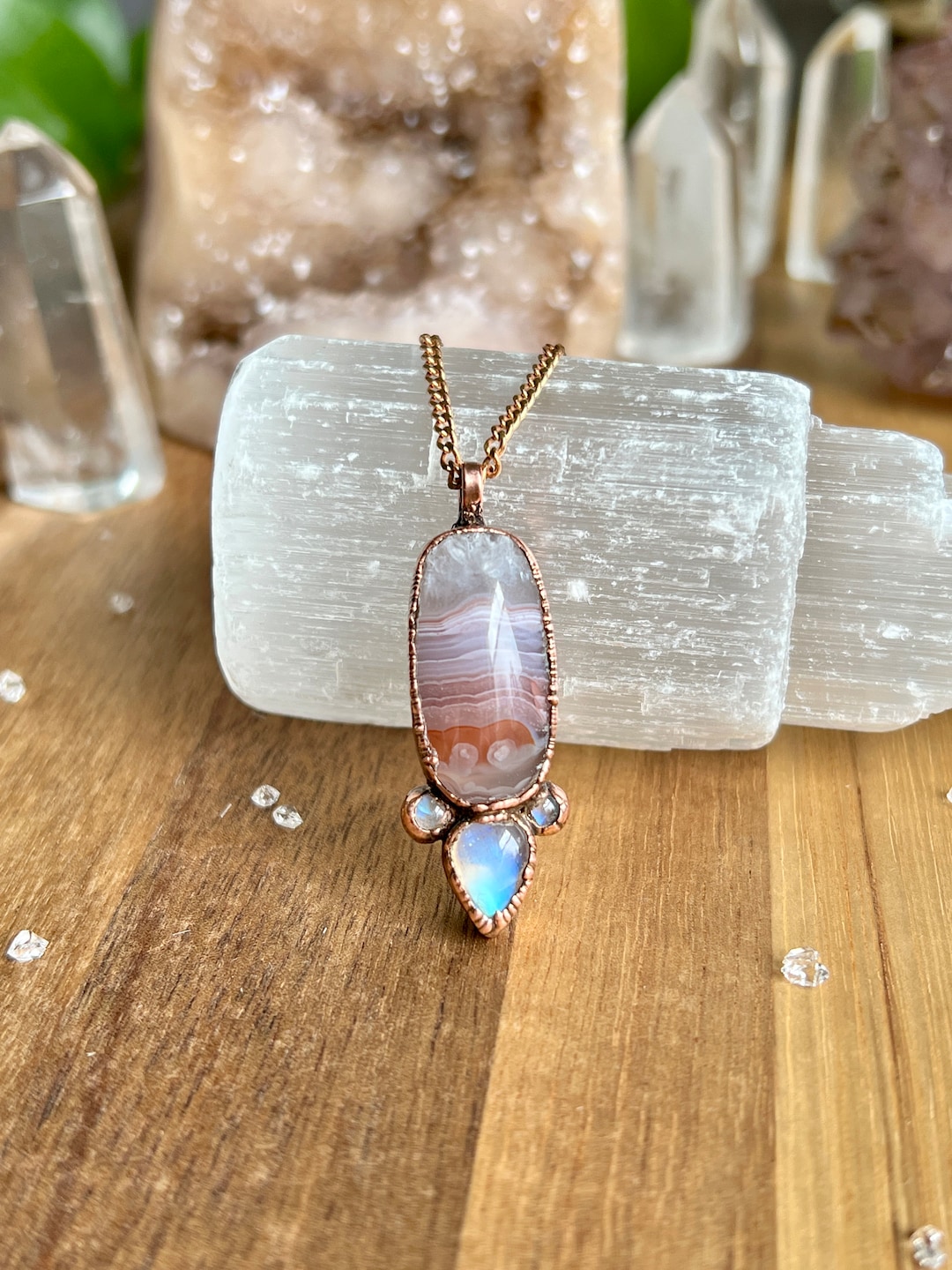 Electroformed Copper / Copper Electroformed Laguna Lace Agate - Etsy