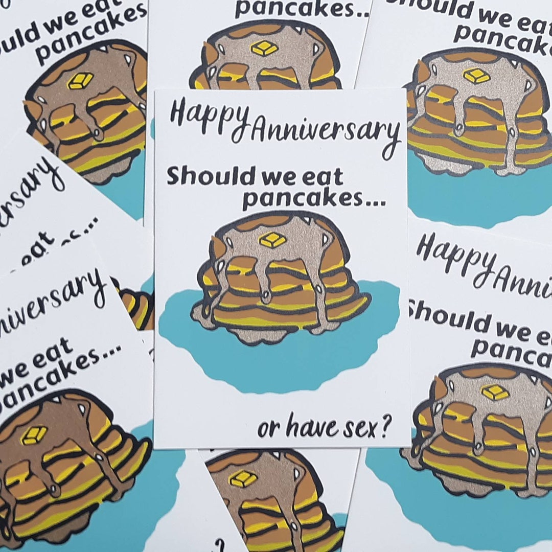 Pancake Anniversary Card Food Pun Card Naughty Anniversary - Etsy