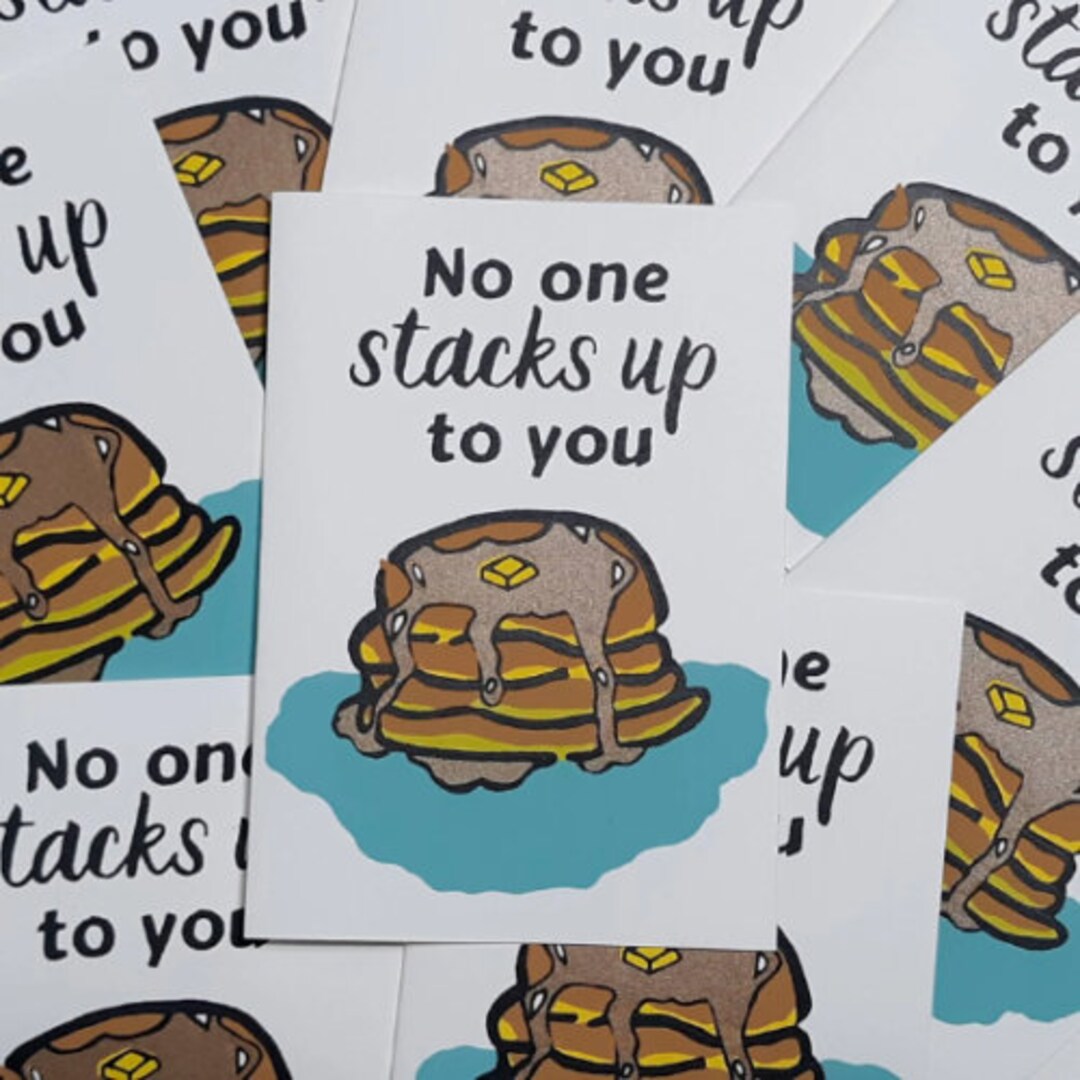 No One Stacks up to You Pancake Card Food Pun Card Birthday - Etsy
