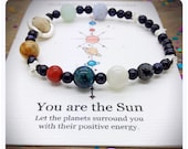 Solar System Bracelet Space Jewellery Planet Beaded | Etsy