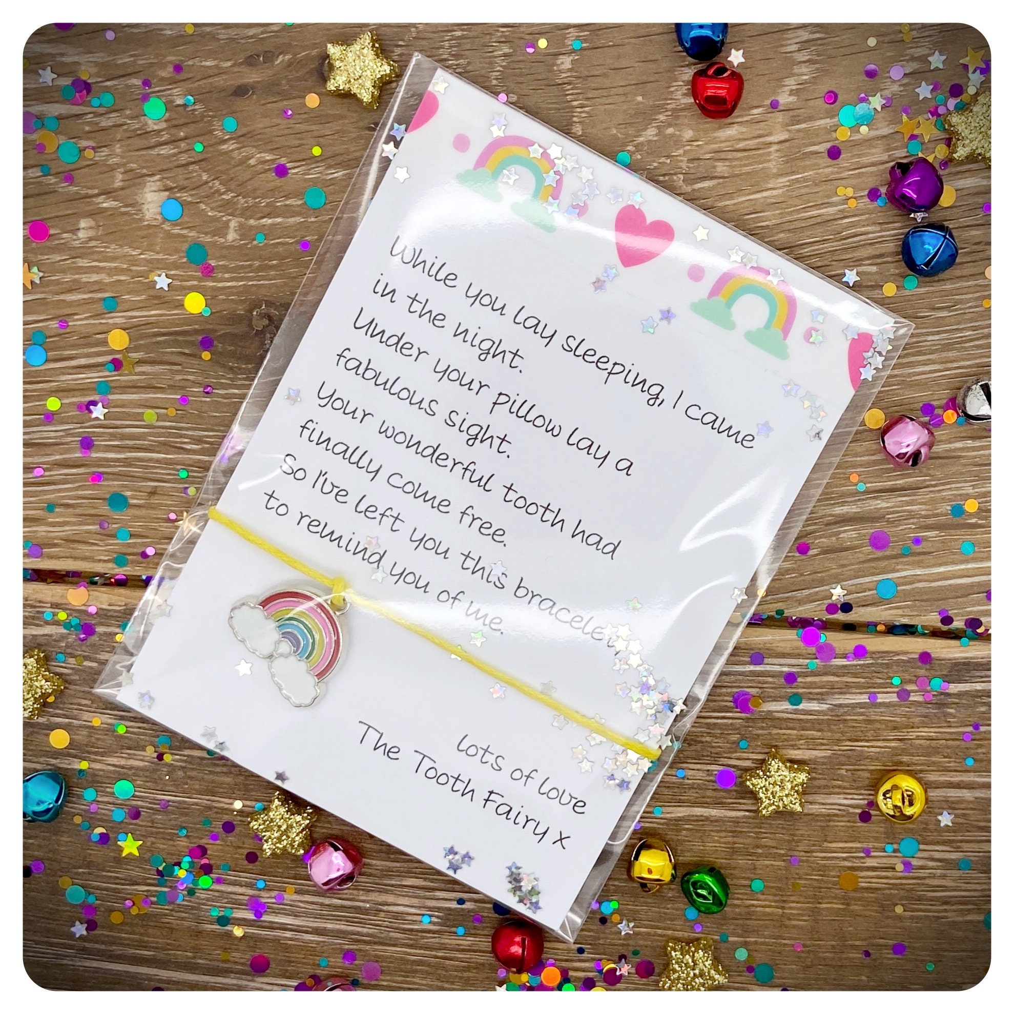 Tooth Fairy Message Card, Tooth Fairy Wish Bracelet, Tooth Fairy ...