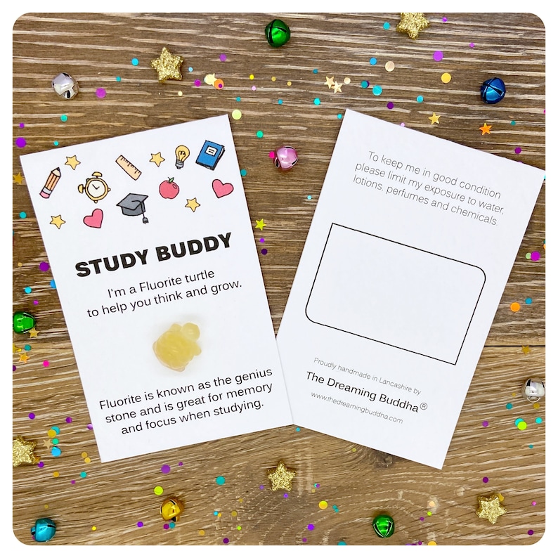 Student Good Luck Charm, Crystal Revision Gift, Exam Focus, Fluorite ...