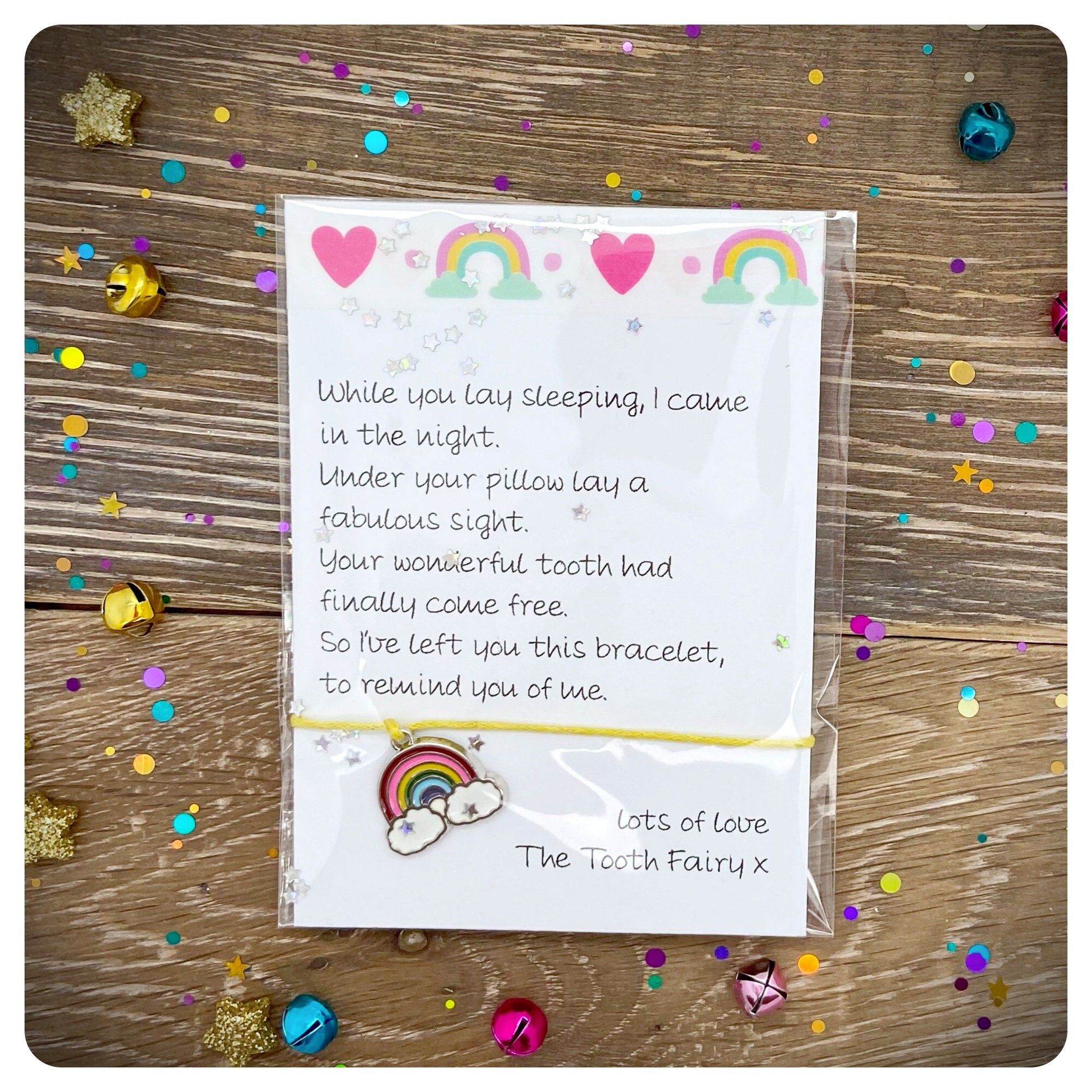 Tooth Fairy Message Card, Tooth Fairy Wish Bracelet, Tooth Fairy ...